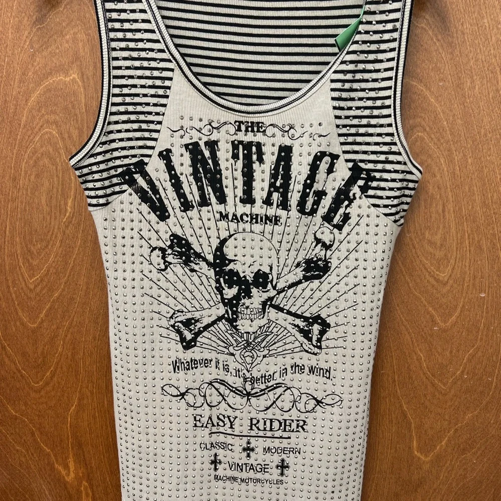 Vocal | Tops | Vocal Black And White Vintage Tank Top | Poshmark